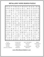 Metallurgy Printable Word Search Puzzle | Word Search Addict