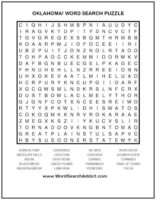 Oklahoma! Printable Word Search Puzzle | Word Search Addict