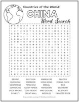 China Printable Word Search Puzzle | Word Search Addict
