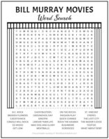 Bill Murray Movies Printable Word Search Puzzle | Word Search Addict