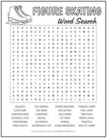 Figure Skating Printable Word Search Puzzle | Word Search Addict