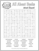 All About Books Printable Word Search | Word Search Addict