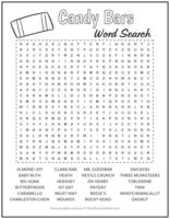 Candy Bars Printable Word Search Puzzle | Word Search Addict