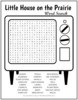 Little House on the Prairie Word Search Puzzle | Word Search Addict