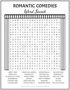 Animated Movies Printable Word Search Puzzle | Word Search Addict