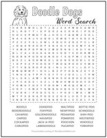 Doodle Dogs Printable Word Search | Word Search Addict