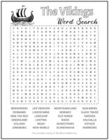 The Vikings Printable Word Search Puzzle | Word Search Addict